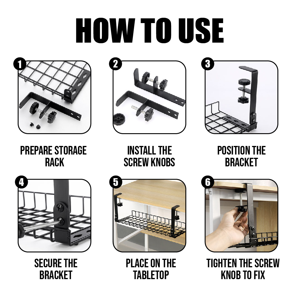 Wire Organizers Table wire Rack Home Office Desk Storage Rack Wire Desk ...