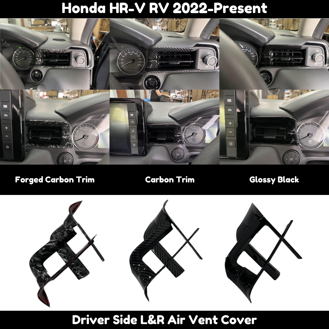 Honda HRV HR-V RV 2022-2025+ Forged Carbon Trim&Glossy Black Driver ...