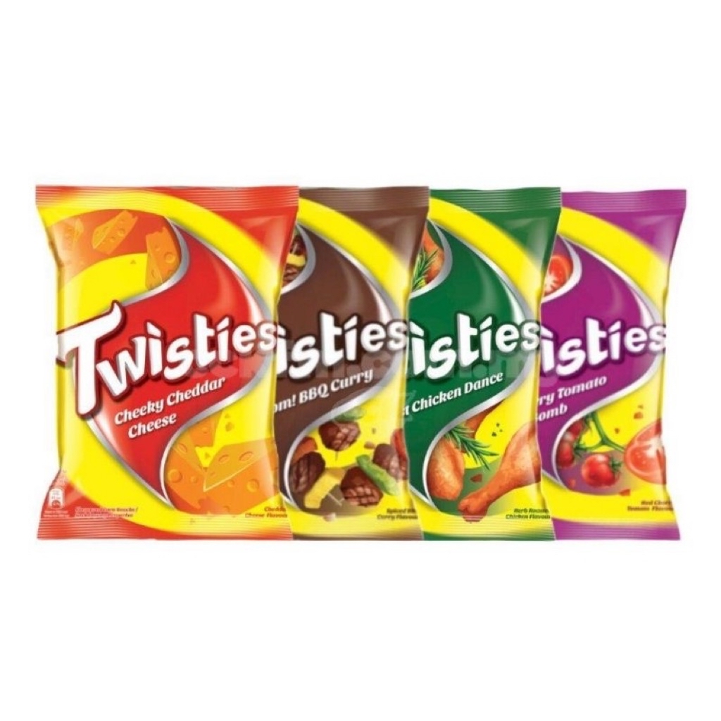 60G TWISTIES ( BBQ / CHEESE / TOMATO / CHICKEN ) | Shopee Malaysia