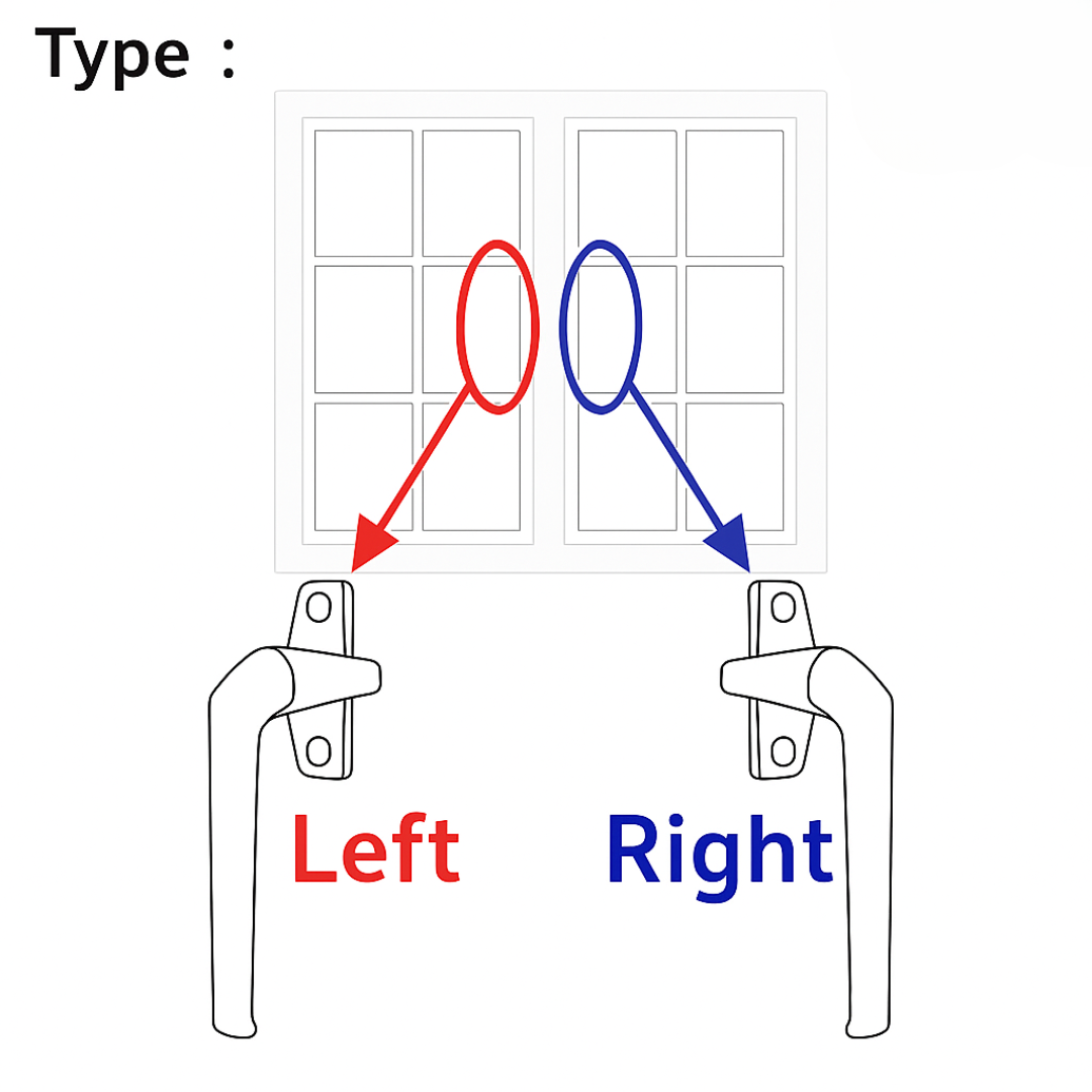 Aluminium Window Handle / Pemegang Cermin Tingkap (3 Colors) Casement ...