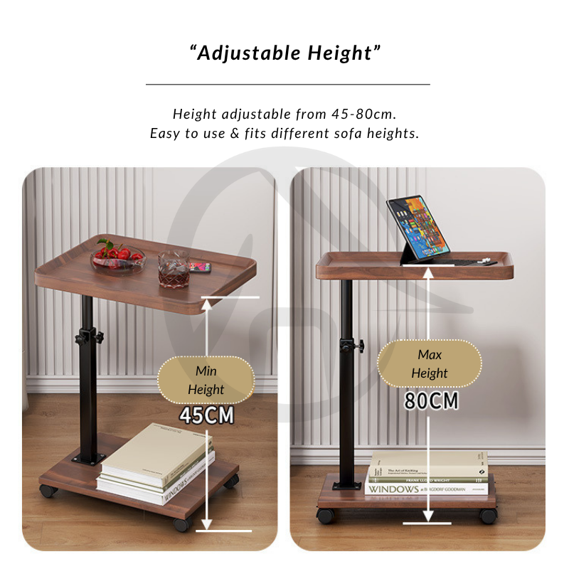 Modern Adjustable Height Trolley Moveable Multipurpose Living Room ...