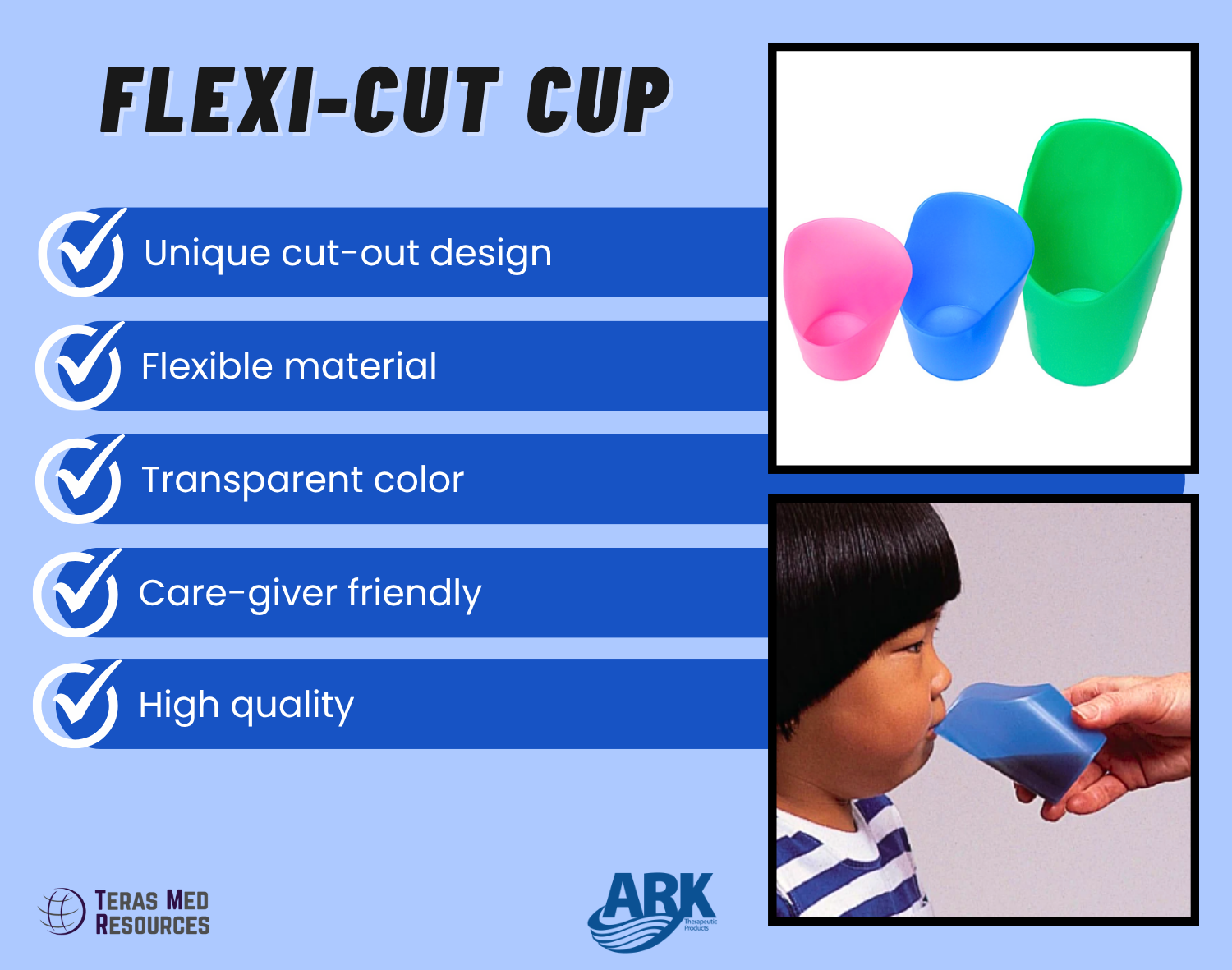 Flexi-Cut Drinking Cup Soft Flexible for Dysphagia, Special Needs, OT ...