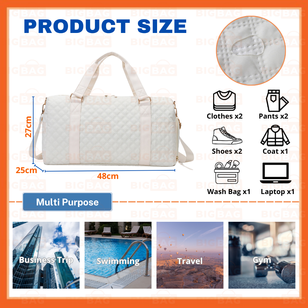 Duffle Travel Bag Beg Baju Travel Beg Pakaian Duffel Travel Bag Travel ...