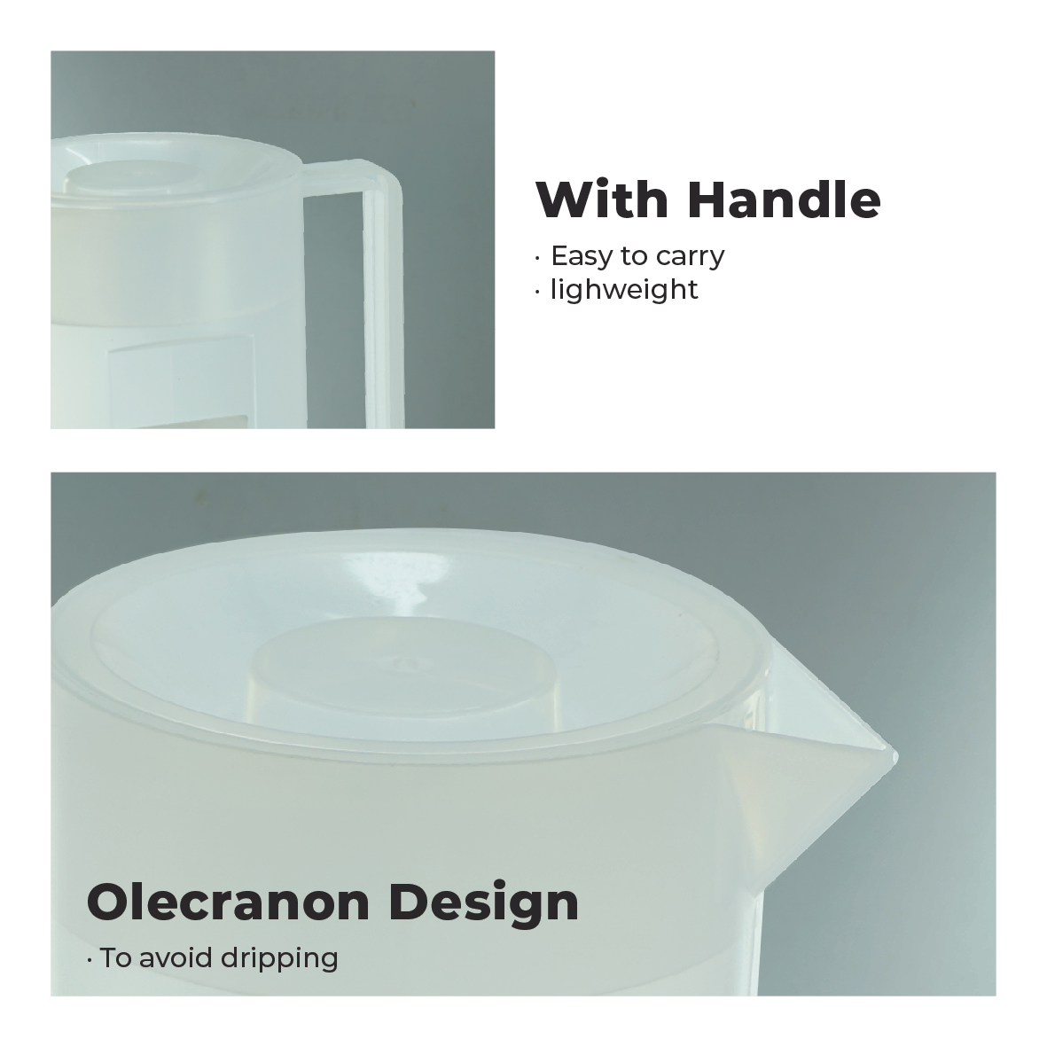 ELIANWARE 1.5/2.5/4Ltr Water Juice Jug Pitcher, Jug With Handle ...