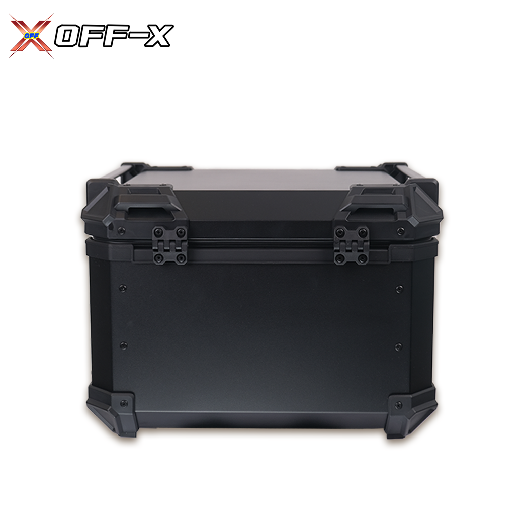 OFF-X Jet Black ABS Extra Big Motorcycle Storage Top Box With Inner Pad ...