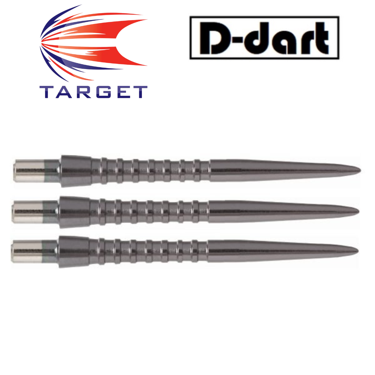 Target Dart Point - Storm Grooved Point Black/Silver Replacement Steel ...
