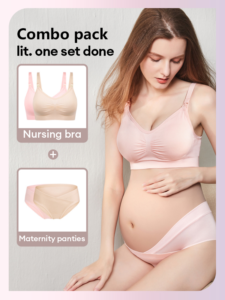 Nursing Bra Maternity Panties Cotton Seamless Underwear Push up Breastfeeding Bra Women Pregnant ...