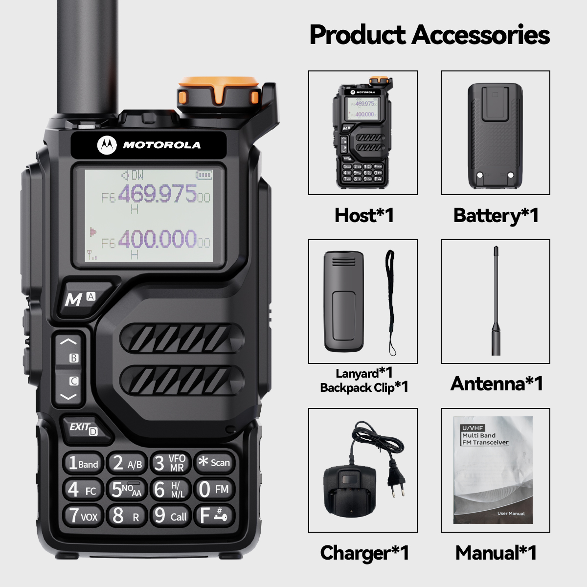 Motorola Walkie Talkie X8 Long Range 10KM Dual Radio High Power 10W Outdoor IP54 Water/dustproof ...