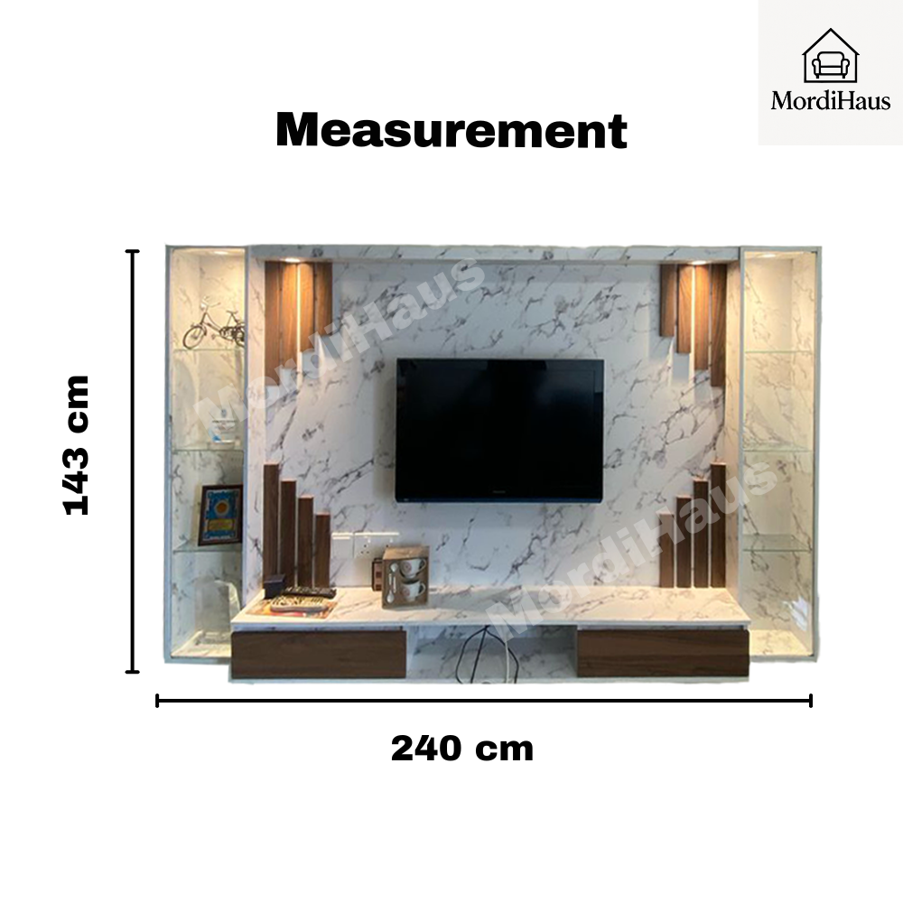 Kabinet TV MORDIHAUS 8ft – Wall TV Cabinet, Free Pasang, Muat TV Besar ...
