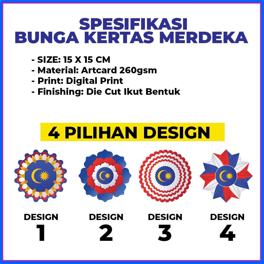 Bunga Kertas Hiasan Kelas Sambutan Hari Kemerdekaan Malaysia ke 68 ...