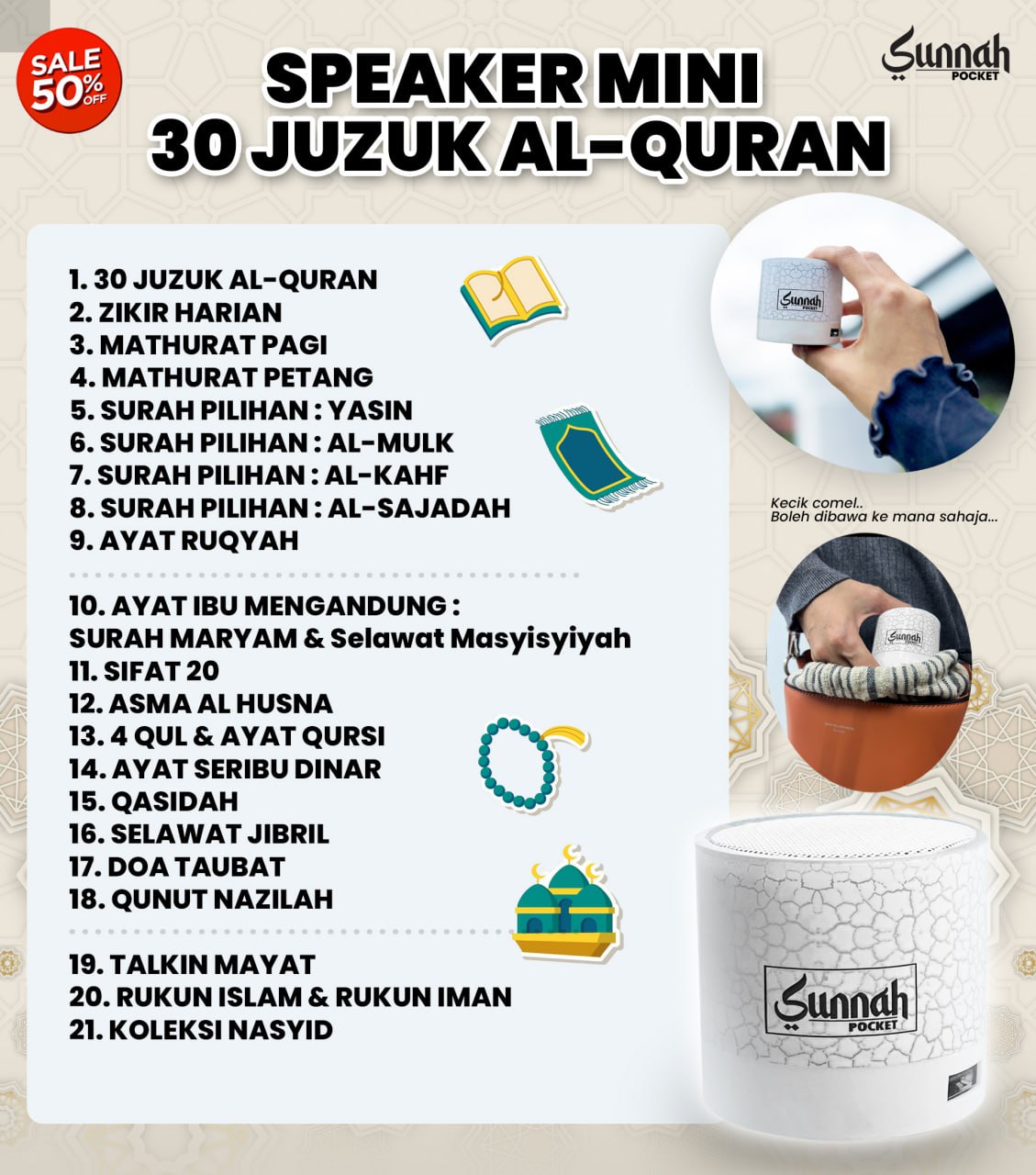 SUNNAH POCKET - SPEAKER Islamik untuk semua – 30 Juzuk Al-Quran ...