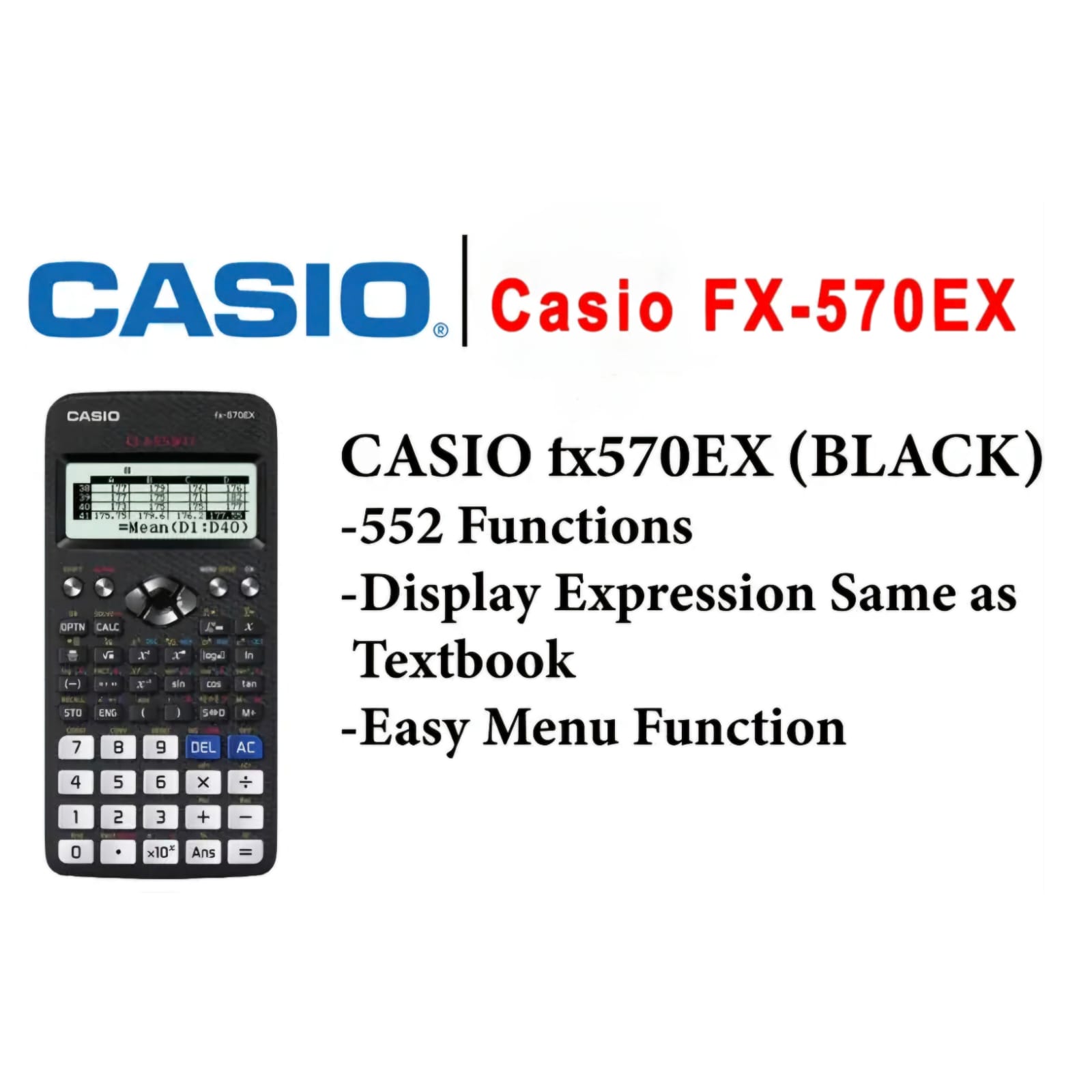 Casio Scientific Calculator FX-570EX /FX-570MS/FX-350MS/FX-991ES PLUS ...