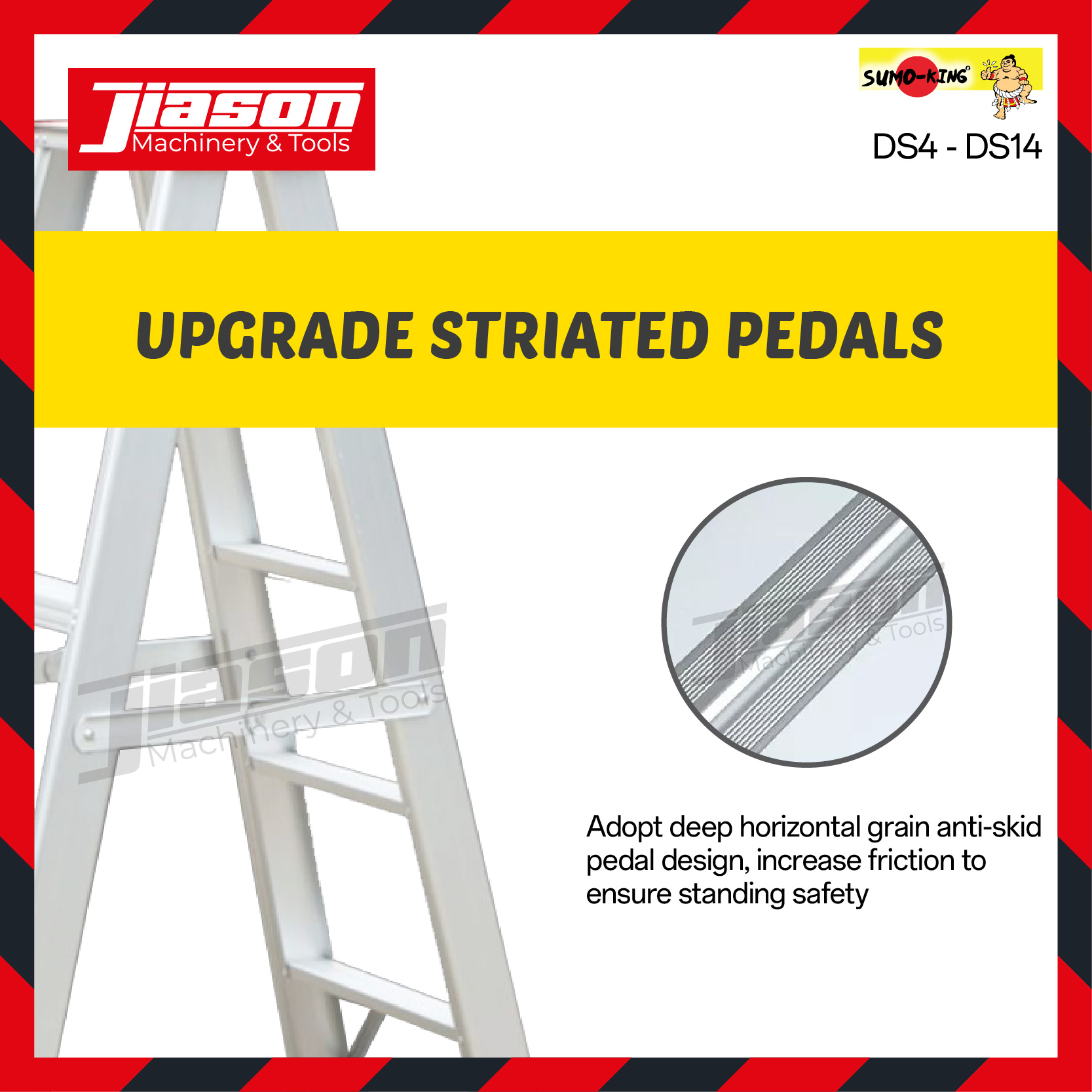 SUMO KING DS4 / 5 / 6 / 7 / 8 40" - 80" 4/5/6/7/8 Steps Heavy Duty Double Sided Ladder / Tangga ...