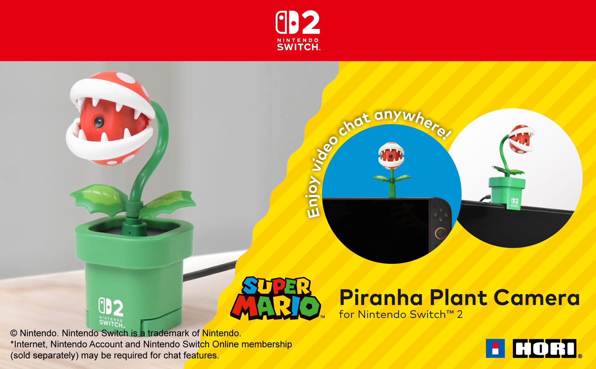 NINTENDO OFFICIAL LICENSED HORI Piranha Plant Camera for Nintendo ...