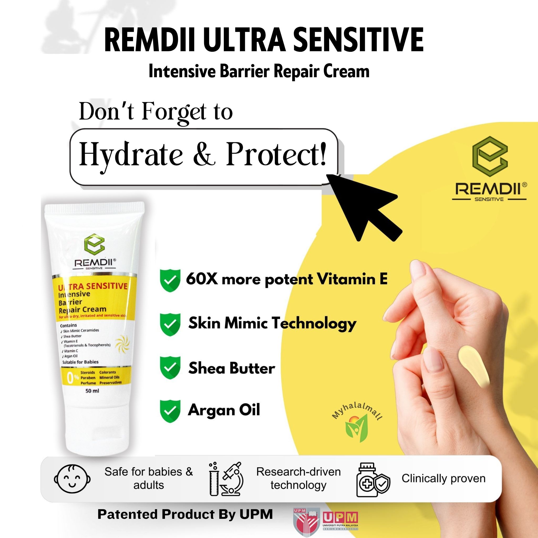 REMDII Ultra Sensitive Intensive Barrier Repair Cream (50ml) Rashes ...