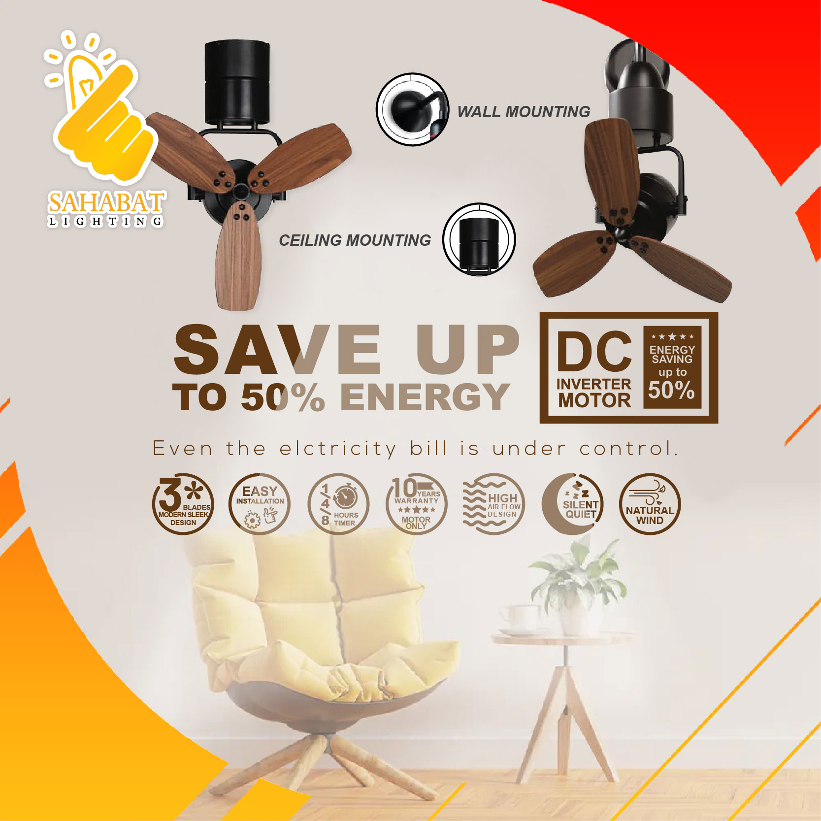 [SIRIM] NSB JOHNNY 18C & NSB JOHNNY 18W DC MOTOR REMOTE CONTROL CEILING ...