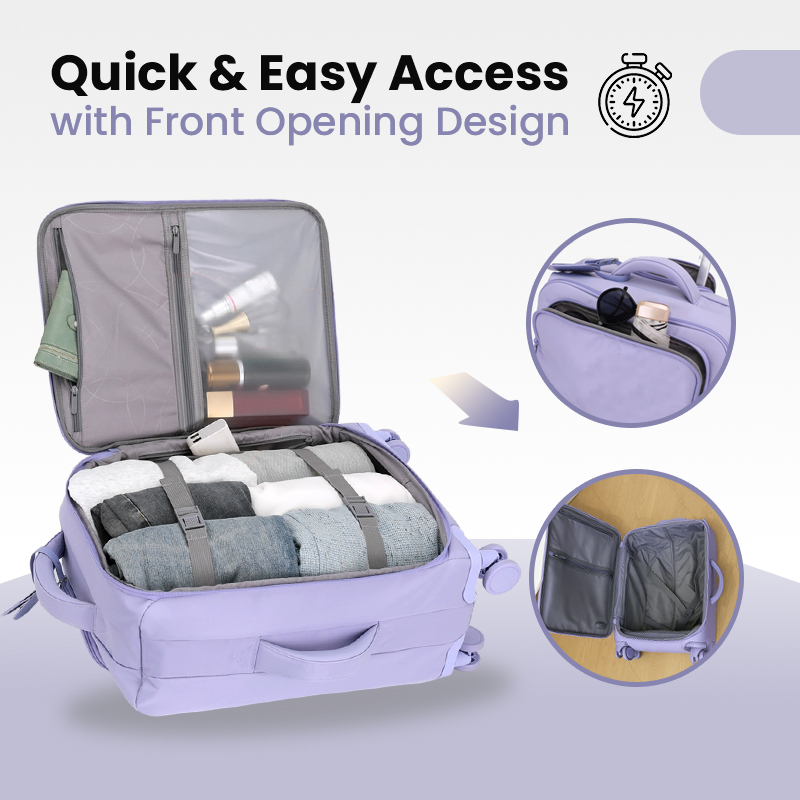 Ultra Light Nylon Luggage 20/24/28 Inch USB Charging Port waterproof ...