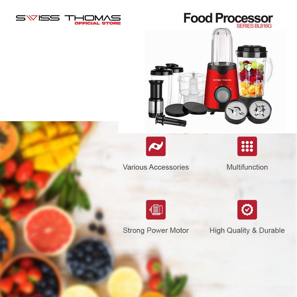 Swiss Thomas Multifunction 17in1 Food Processor and Blender | Shopee ...