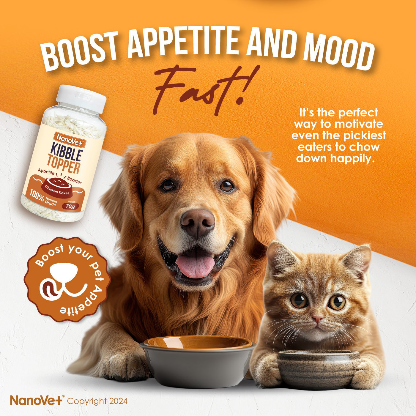 Nanovet® Kibble Topper Appetite Booster For Cat And Dog (70g) | Shopee ...