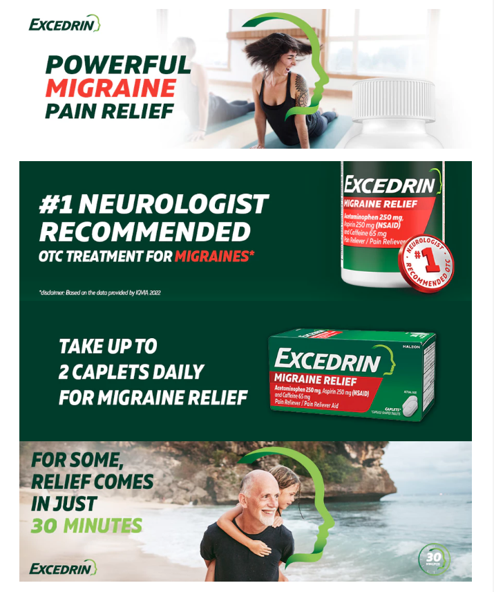 Excedrin Extra Strength Pain Relief Caplets | Excedrin PM Headache ...