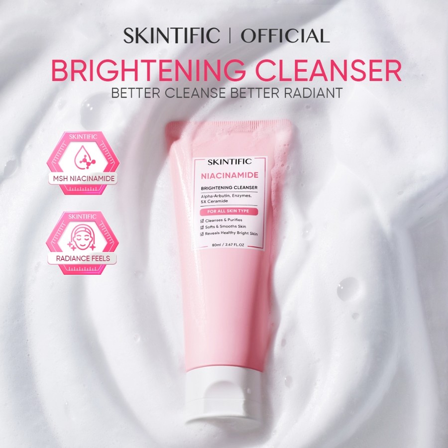 SKINTIFIC Niacinamide Brightening Cleanser Facial Cleanser pencuci muka ...