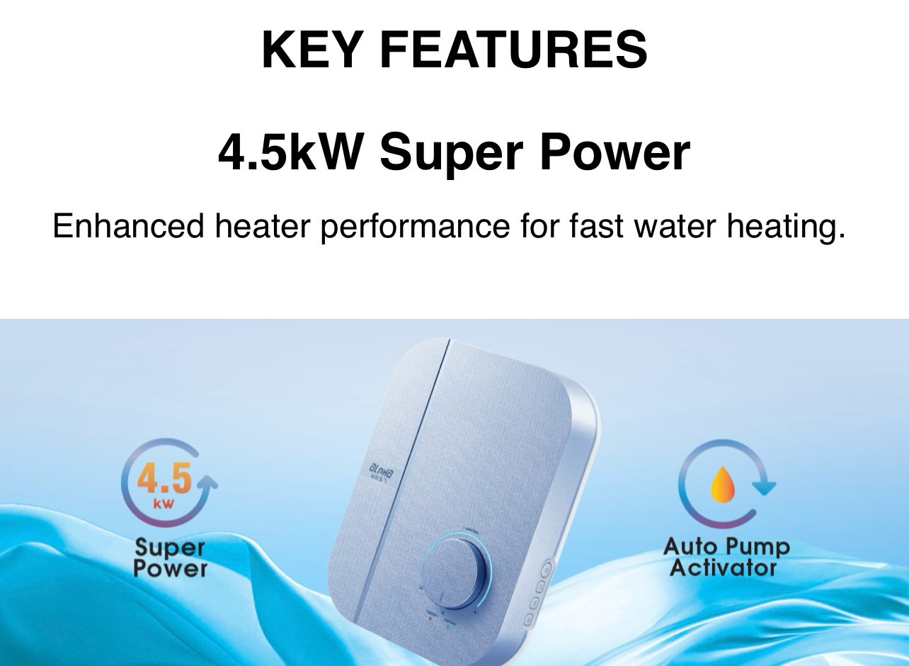 ALPHA WES7 Neon / Basic Instant Water Heater with DC Pump | Shopee Malaysia
