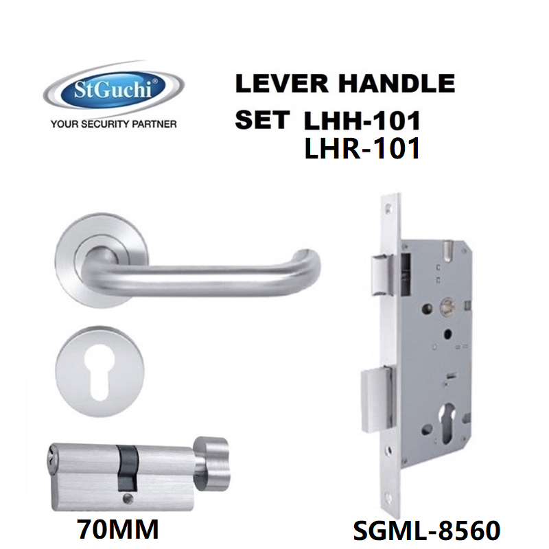 YLK St Guchi Mortise Door Lock , Fire Door Lever Handle -SIRIM Approved ...
