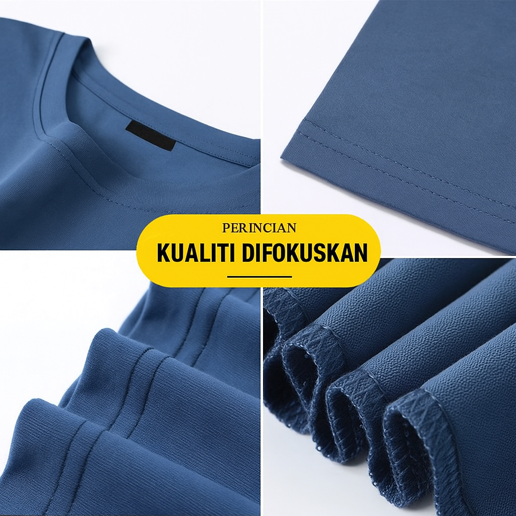 Baju T-Shirt Dewasa Unisex | Plain Cotton/Microfiber Tee Baju Kosong ...