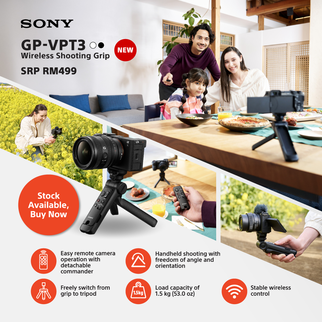 SONY GP-VPT3 | Shooting Grip With Wireless Remote Commander | Shopee Malaysia