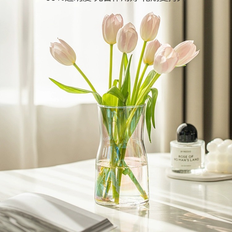 Pasu Bunga Kaca Klasik Lutsinar Gaya INS Glass Vase Classic Transparent ...