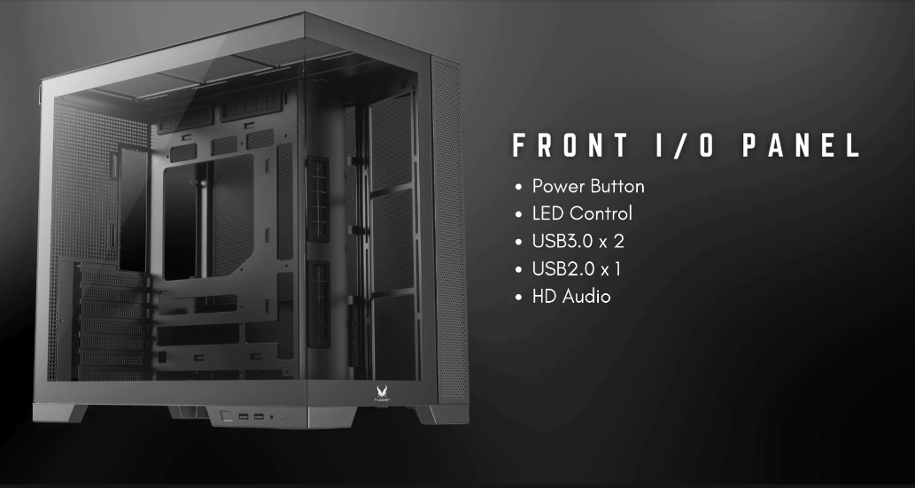 INVASION A-2000 ATX Gaming Casing (With Aurora Fans) | Shopee Malaysia