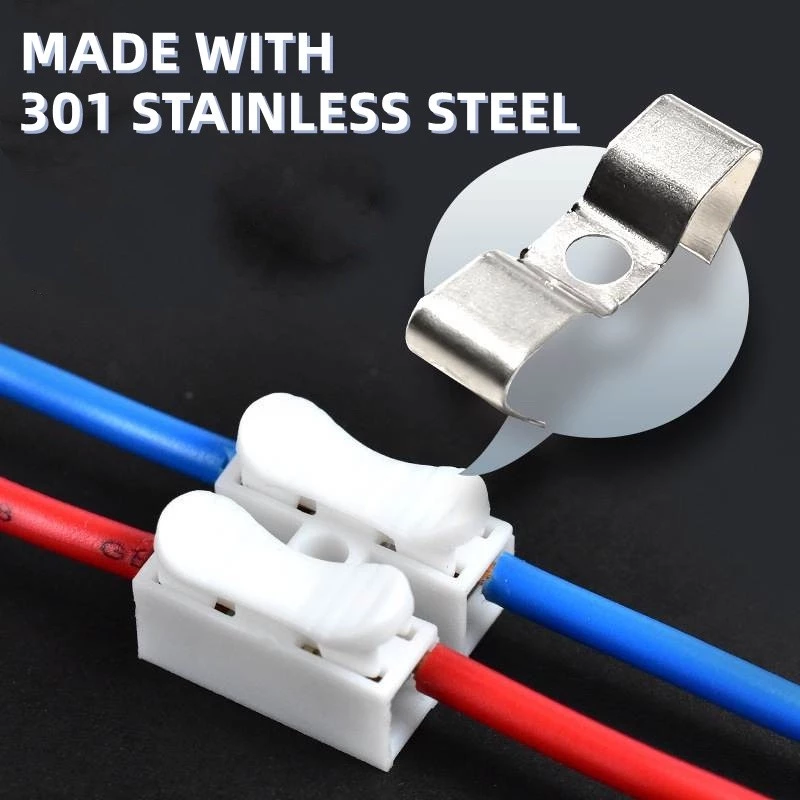 10Pcs Fast Wire Connector Clip CH2/3 Electrical Wiring Cable Soldering ...