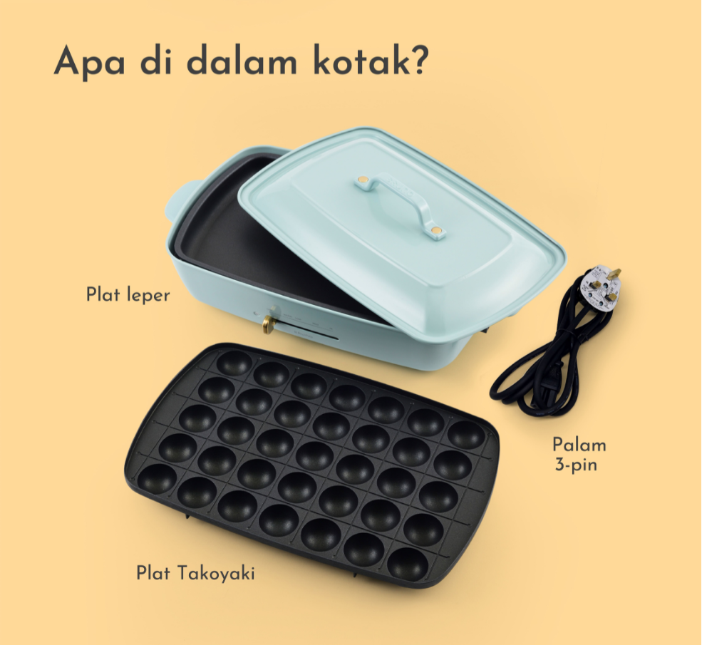 Bruno Hotplate Grande - White (Mesin Plat Panas Besar - Putih) | Shopee ...