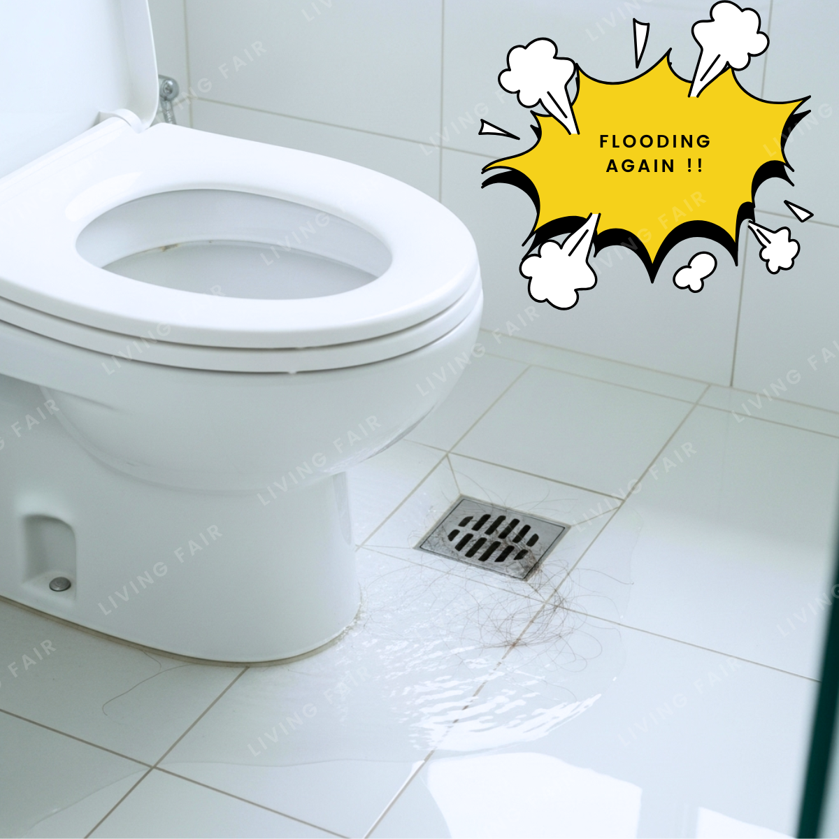 Living Fair Aluminum Floor Trap Stainless Steel Floor Trap Bathroom ...