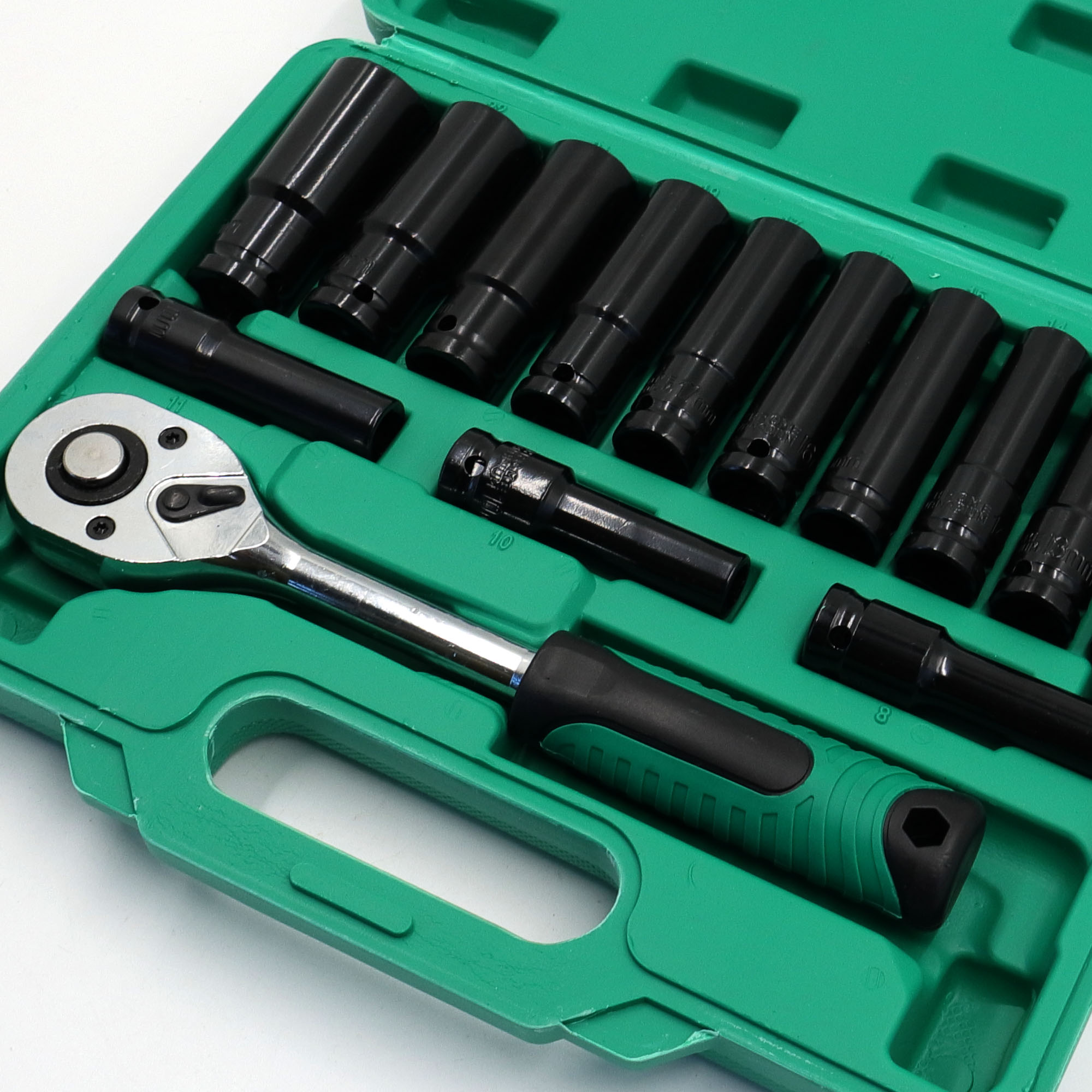 1/2 inch 14pcs Ratchet 24 teeth Sockets 8 10 11 12 13 14 15 16 17 19 21 ...