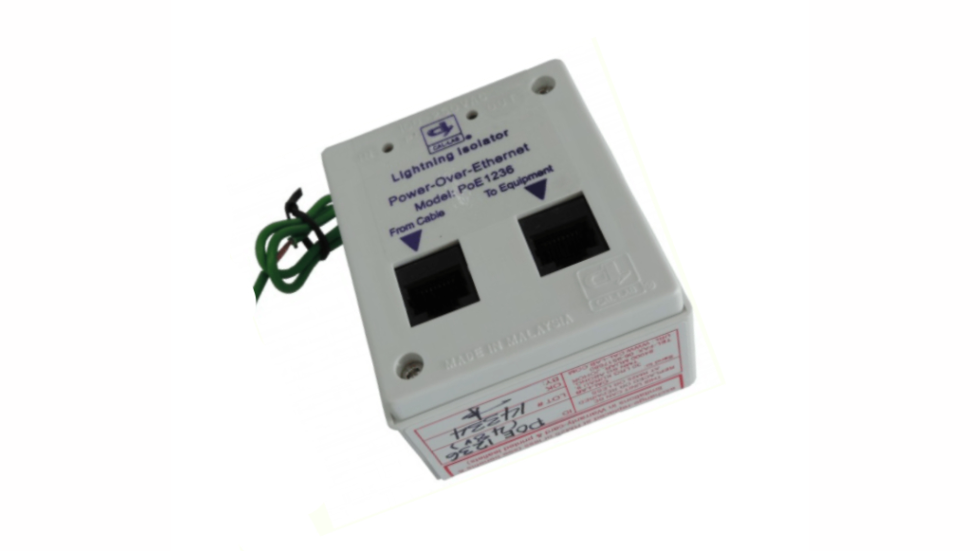 CAL-LAB Lightning Surge Isolator Protector For POE UTP LAN IP Network ...