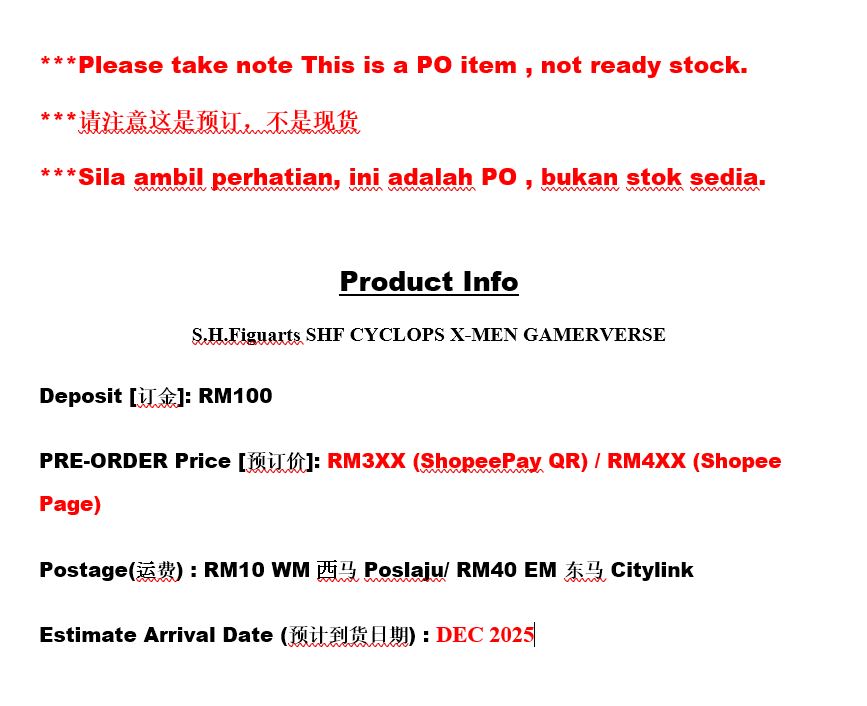 Bandai S.H.Figuarts SHF CYCLOPS X-MEN GAMERVERSE | Shopee Malaysia