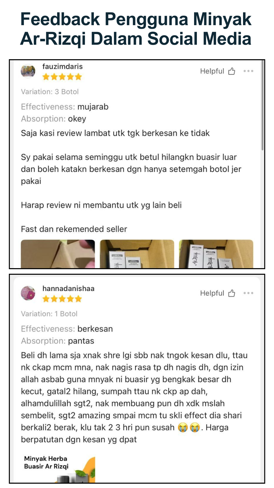 Minyak Herba Buasir Ar-Rizqi (regulax) - Kecutkan Buasir | Shopee Malaysia