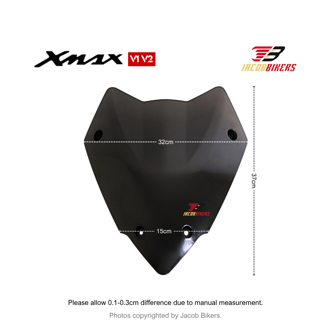 Yamaha XMAX V1 V2 Batman Windshield | Visor Transparent / Opaque ...