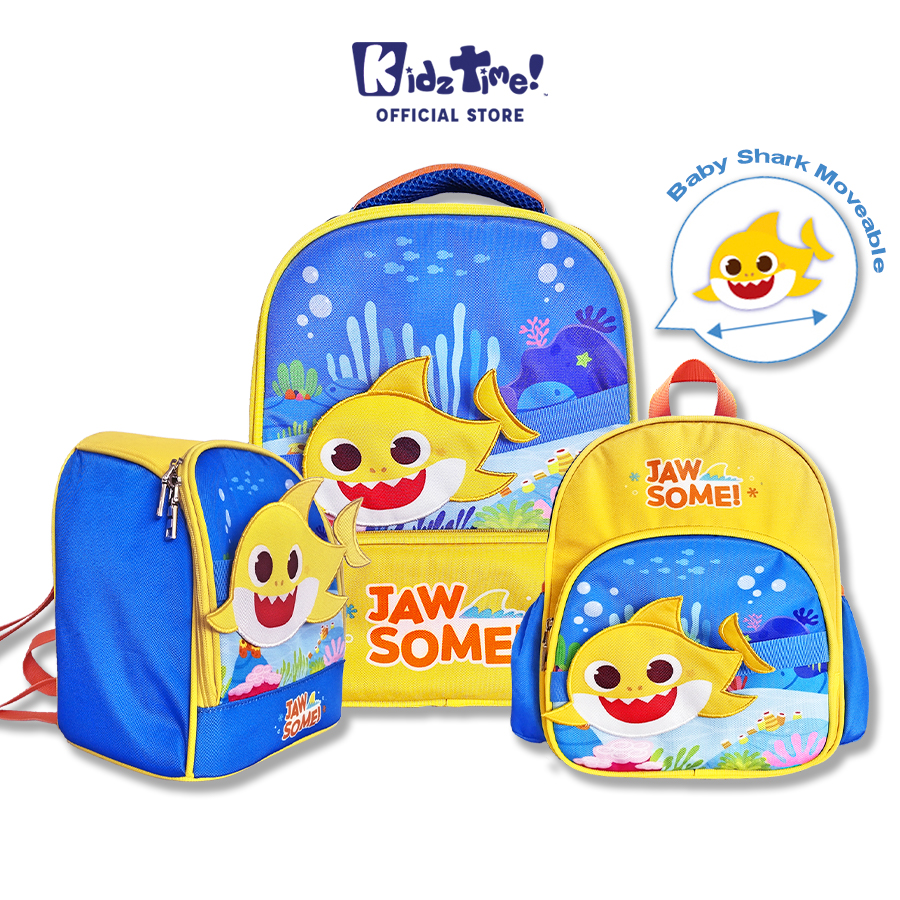 Kidztime x Pinkfong Baby Shark Children Primary School Bag Kids Backpack Beg Sekolah Beg Budak ...