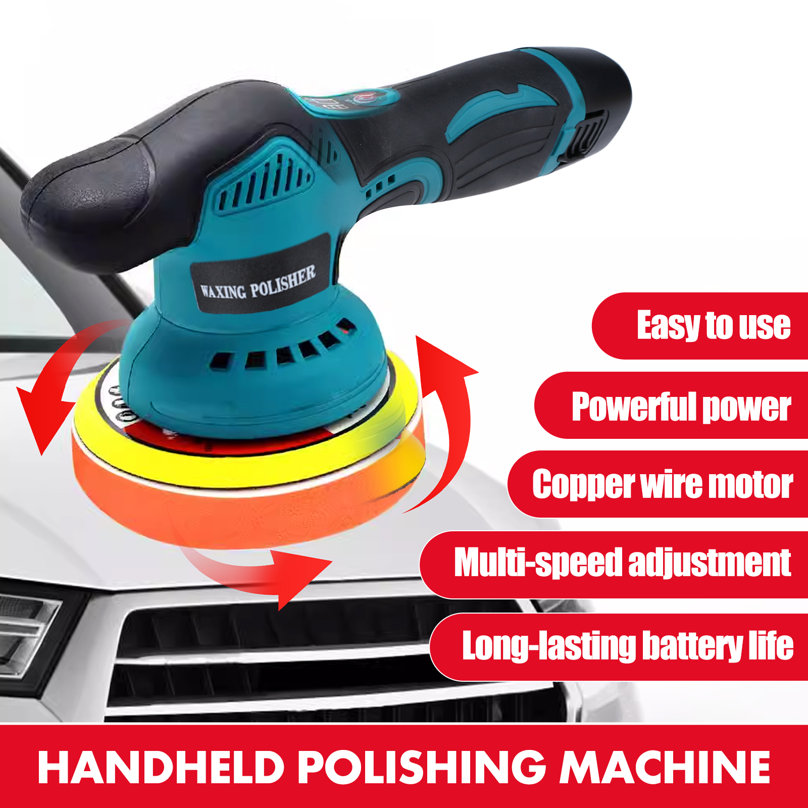 🔥5-year warranty🔥 Car Polish Machine Bateri Tanpa Kord Cordless ...