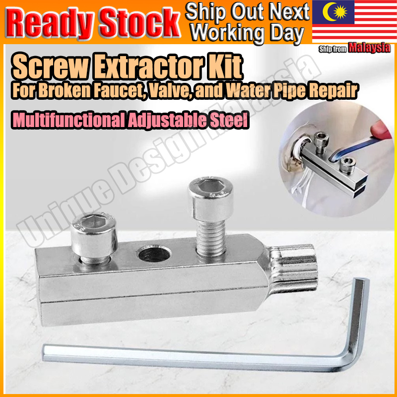 Multifunctional Adjustable Steel Screw Extractor Kit Removal Broken ...