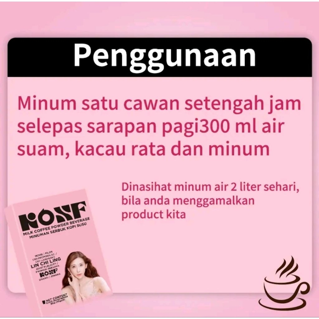 Kosf Fat Burning Coffee Solid Beverage Powder Cup Milk Tea Instant kosf ...