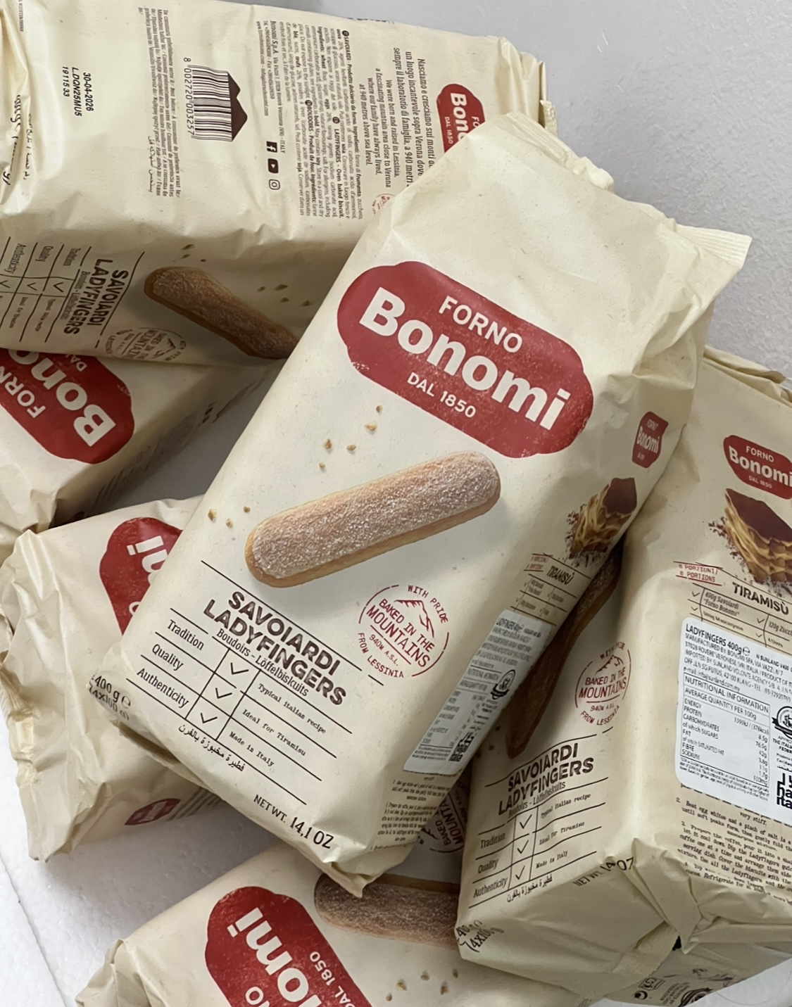 【Savoiardi Biscuit Tiramisu】 Ready Stock Bonomi Lady Finger 400g/packet ...