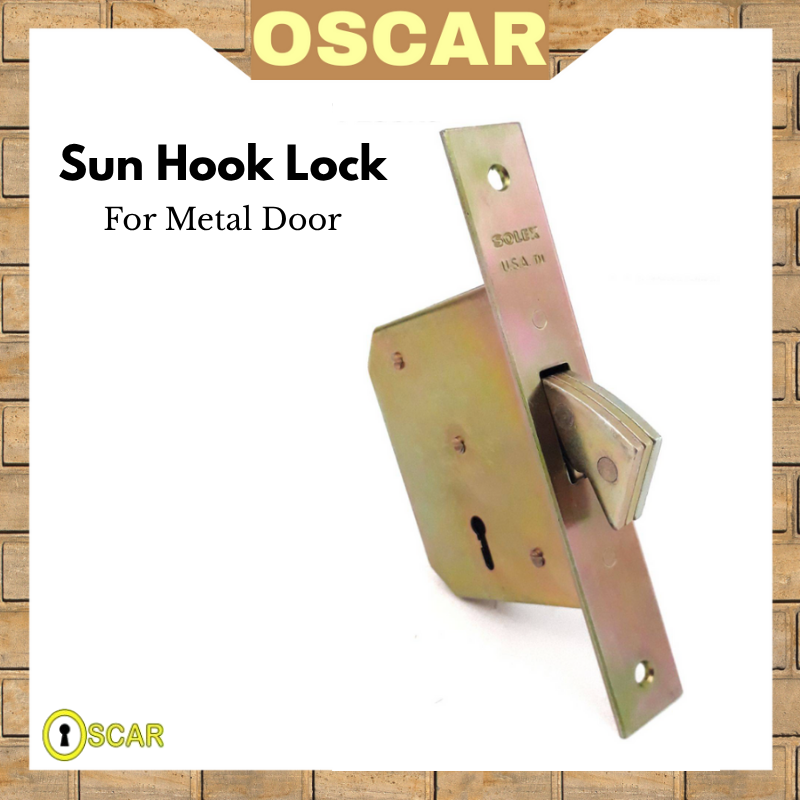 HL001-MORTISE STEEL SUN HOOK LOCK FOR STEEL GRILL DOOR | Shopee Malaysia