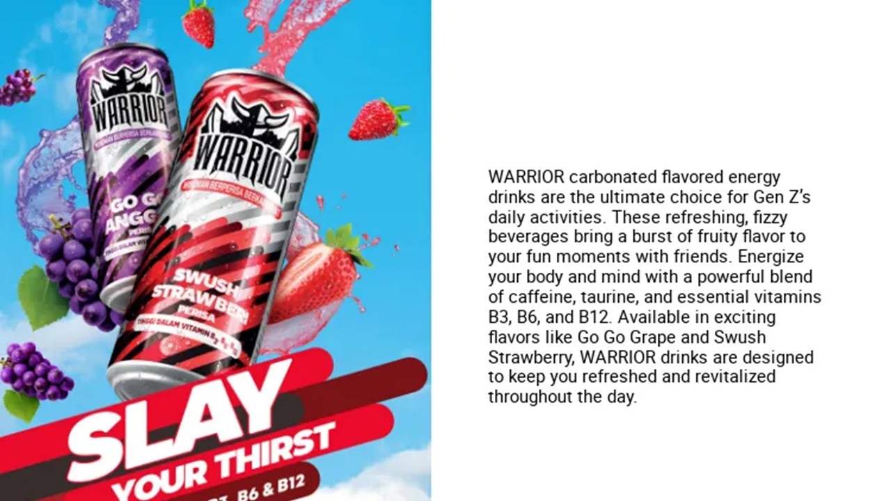 Warrior Energy Drink Grape/ Strawberry 320ml | Shopee Malaysia