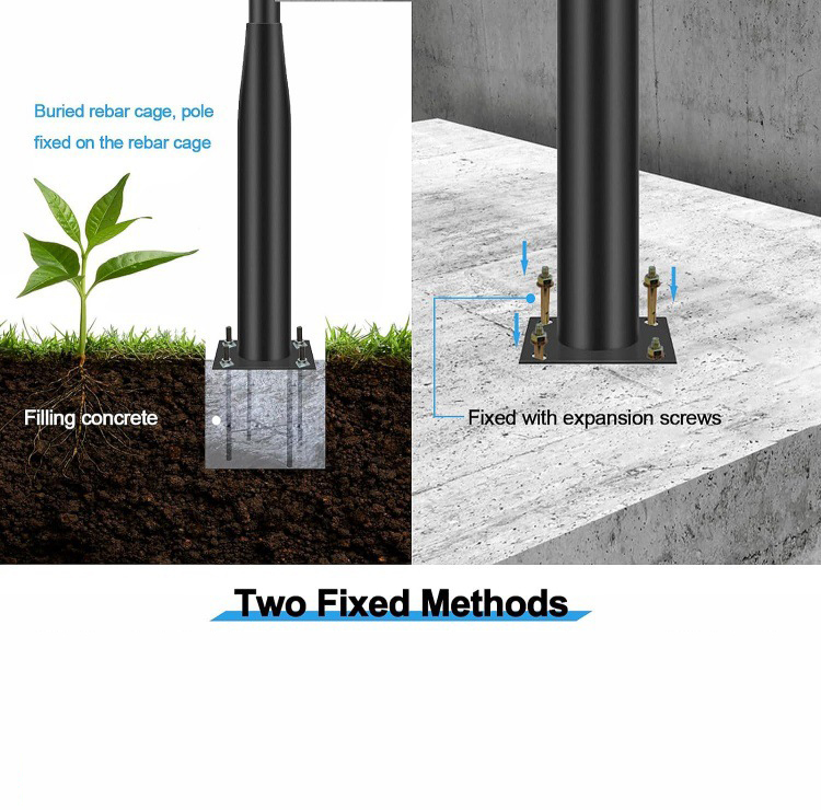 Lamp Pole ufoSolar street light pole 4M 5M 6MHeavy Duty Galvanized ...