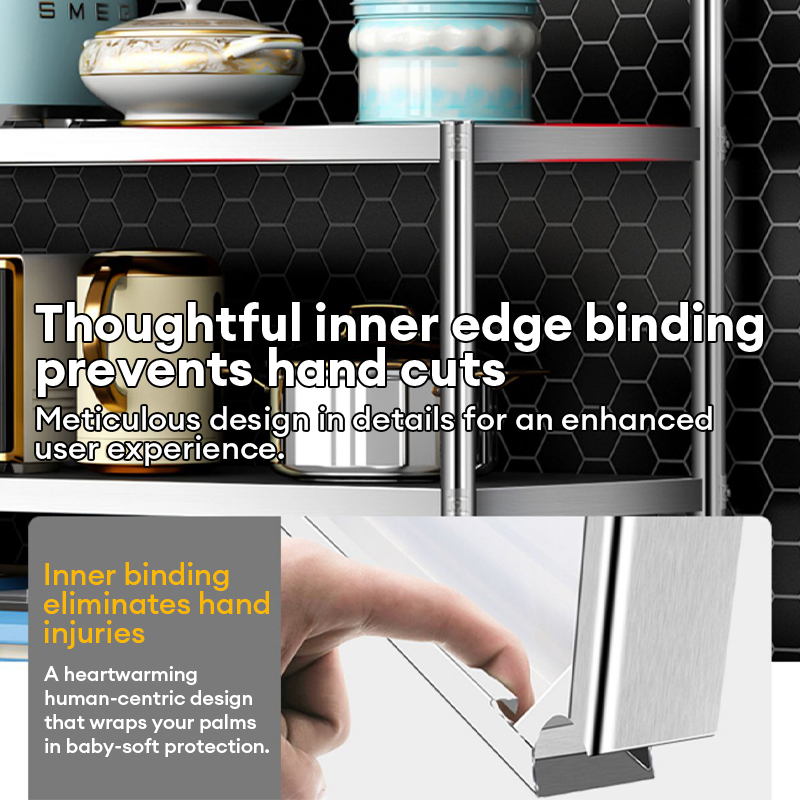 Stainless Steel Kitchen Cooking Tables Microwave Oven Rack Meja Dapur ...