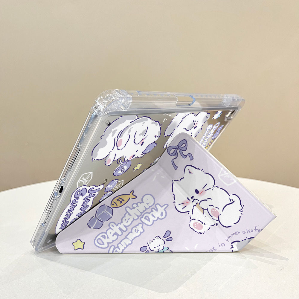 Transparent Acrylic Y-Folding Case for iPad Air 6 Pro 11 2024 Air 5 4 ...