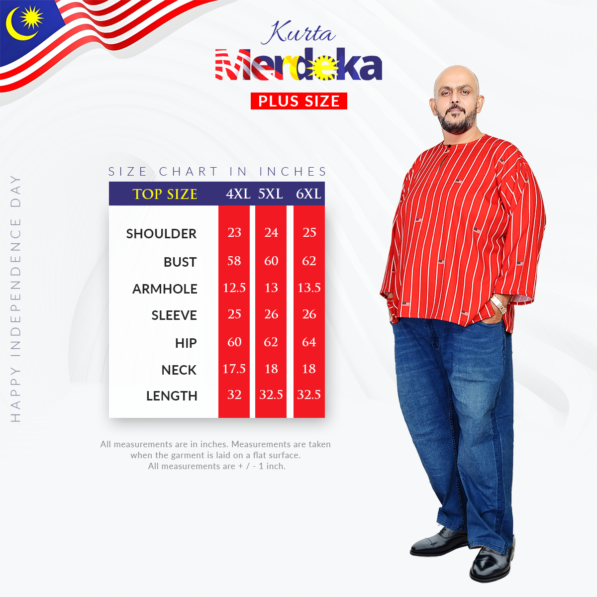 Kurta Merdeka Malaysia (Plus Size) Celebrate Merdeka in Style with H&H ...